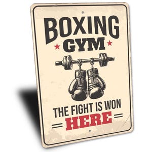 Boxing Gym Sign, Boxing Wall Decor, Boxing Training Sign, Retro Boxing ...