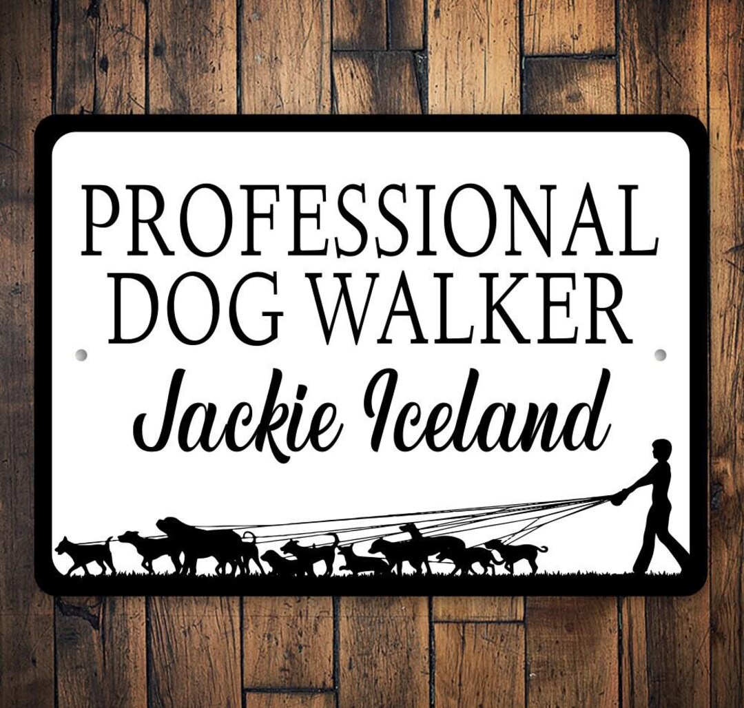 Dog Walking Sign, Sign for Dog Walking, Gift for Dog Walking, Dog ...