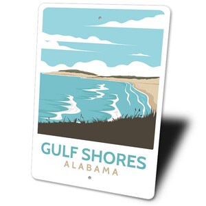 Gulf Shores Sign, Custom Beach Sign, Alabama Decor, Alabama Beach ...