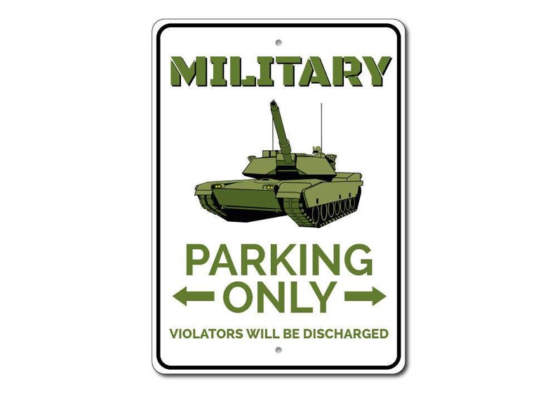 Military Parking Sign, Military Sign, Military Gift, Military Tank Sign ...