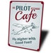 Airport Cafe, Cafe for Pilots Sign, Airplane Cafe, Hangar Decoration ...
