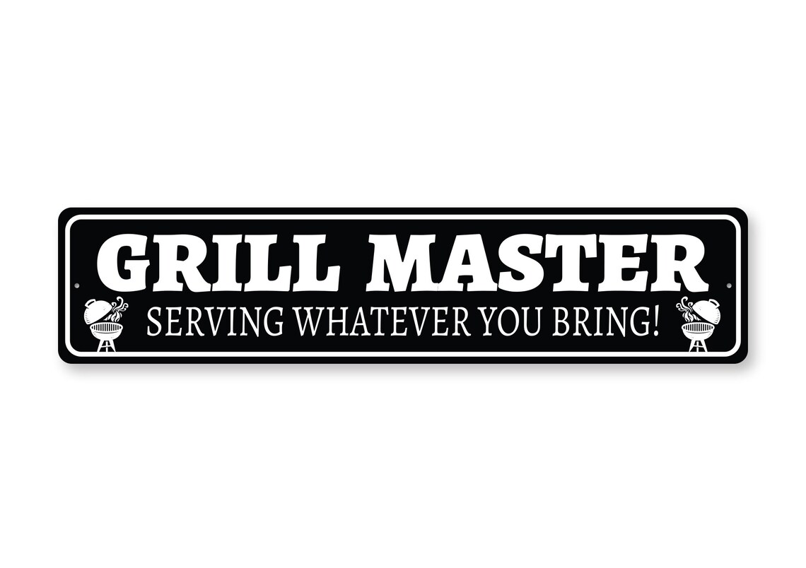 Grill Master Sign, Grilling Master Decor, BBQ Gifts, Cookout Signs ...