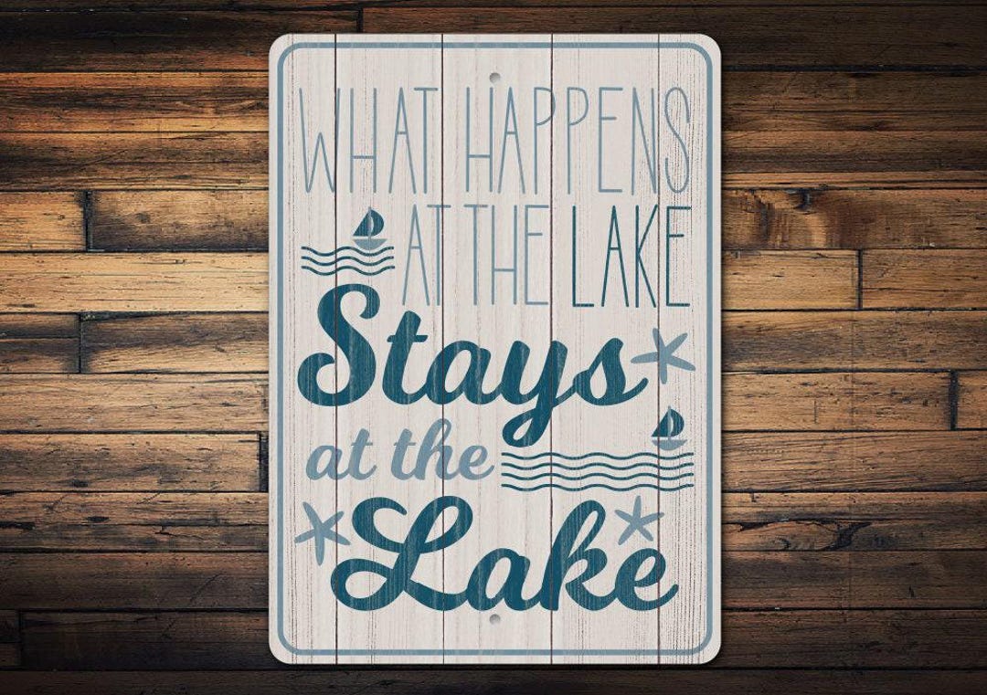 Funny Lake Home Sign, Lake Humor, Lake House Gift, Rustic Lake Sign ...