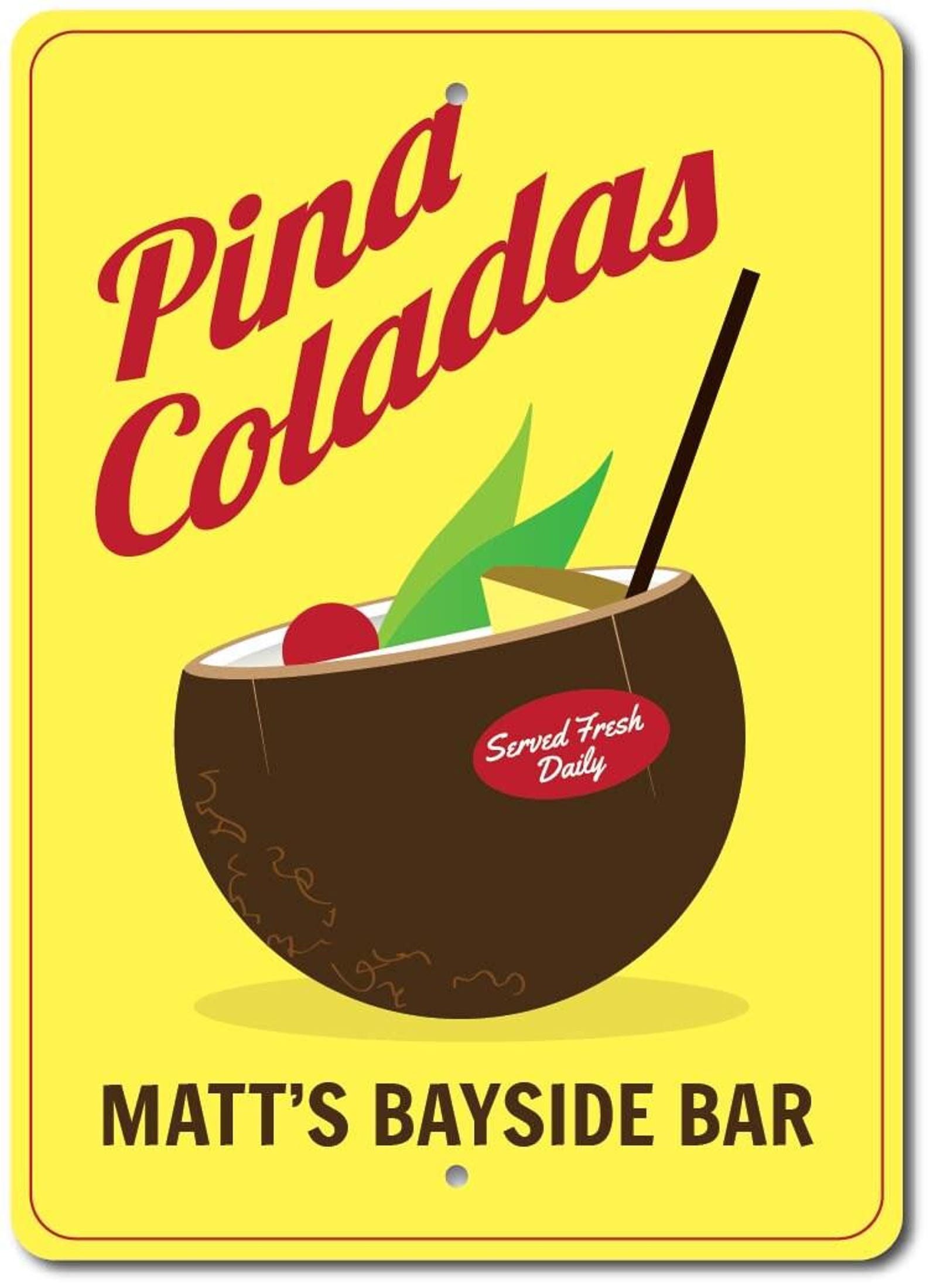 Pina Coladas Sign, Pina Coladas Decor, Pina Colada Lover Gift, Beach ...