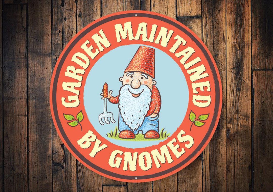 Gnome Garden Sign, Crazy Gardner, Gardening Decor, Gnome Garden, Sign ...