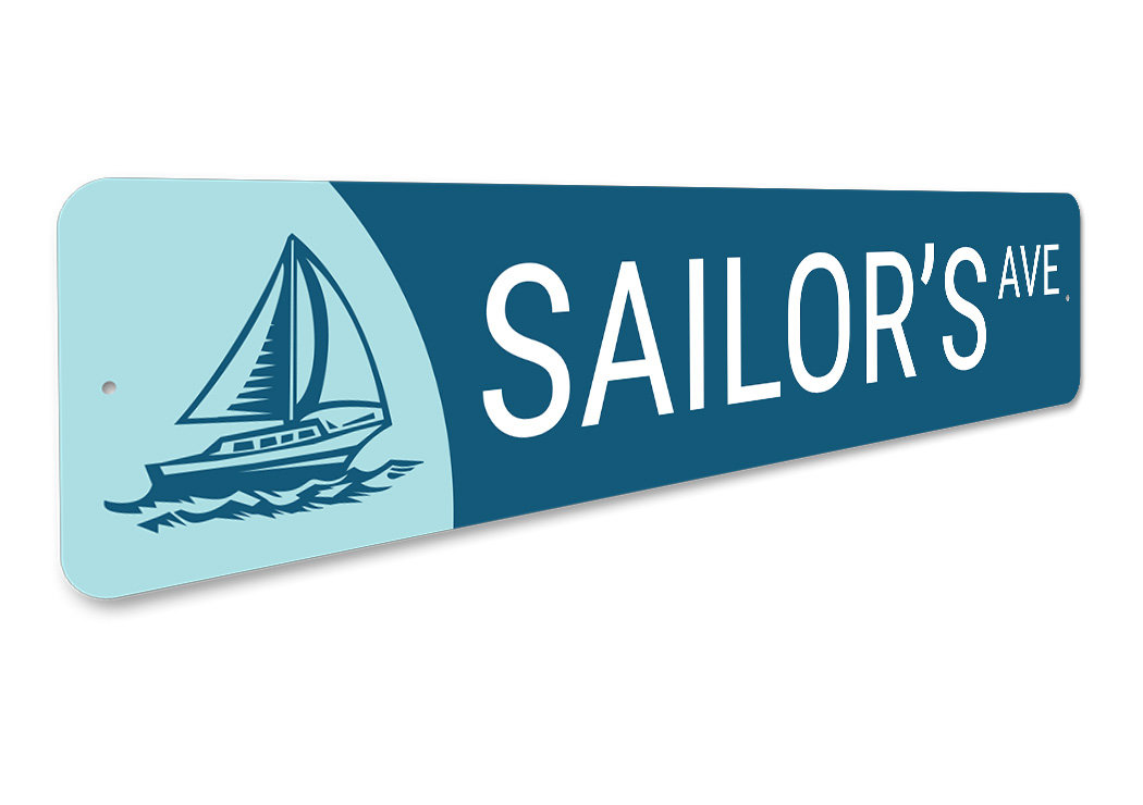 Sailor's Avenue Sign Custom Sailor Sign Personalized - Etsy