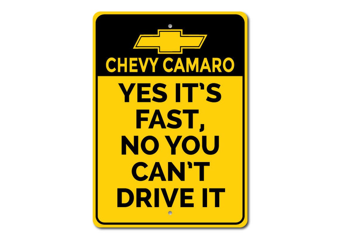 Fast Car Sign Chevy Camaro Sign Chevy Logo Sign Camaro - Etsy