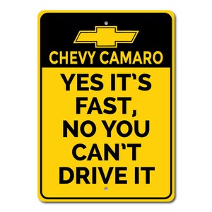 Fast Car Sign, Chevy Camaro Sign, Chevy Logo Sign, Camaro Lover Gift ...