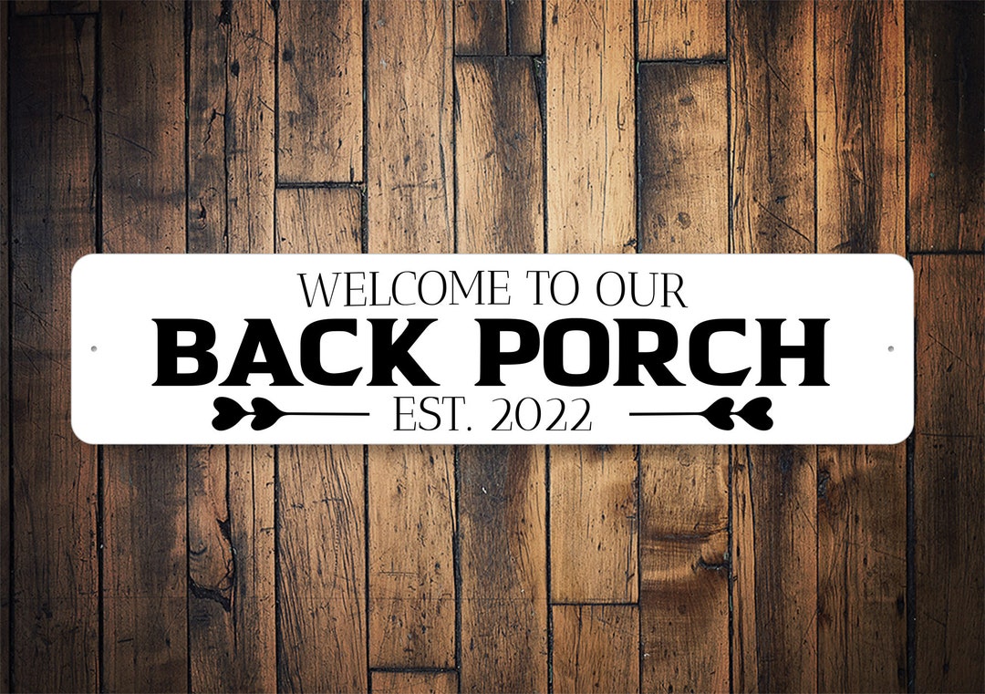 Back Porch Sign, Welcome Sign, Back Porch Decor, Porch Decor, White ...