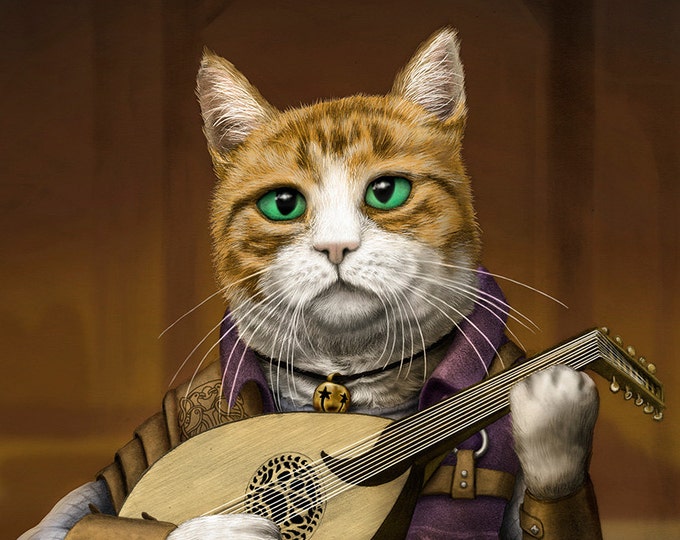 Fantasy Cat Hero Bard Cat - Etsy Canada
