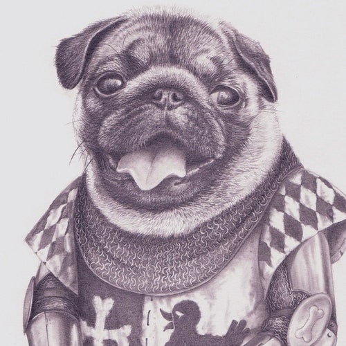 Pug Knight Dog in 14th Century Armor - Etsy Canada