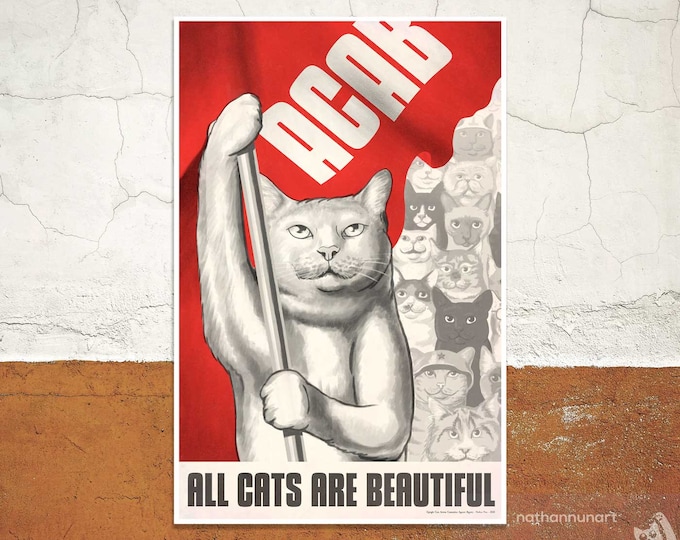 Soviet Cat Poster All Cats Are Beautiful | Etsy