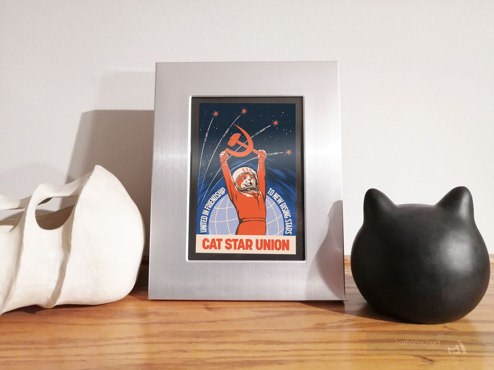 Soviet Cat Mini-print postcard size Sovcat Small Prints | Etsy