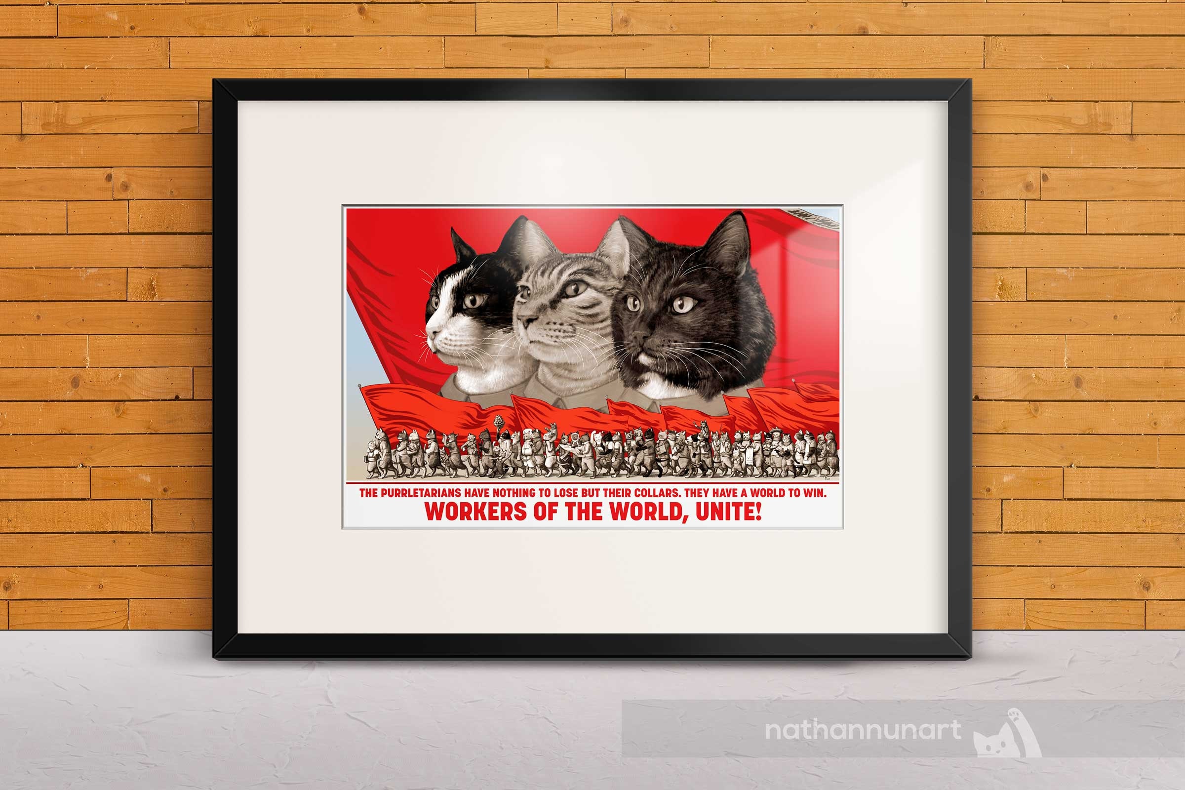Soviet Cat Poster - Nothing to Lose but Their Collars - Etsy