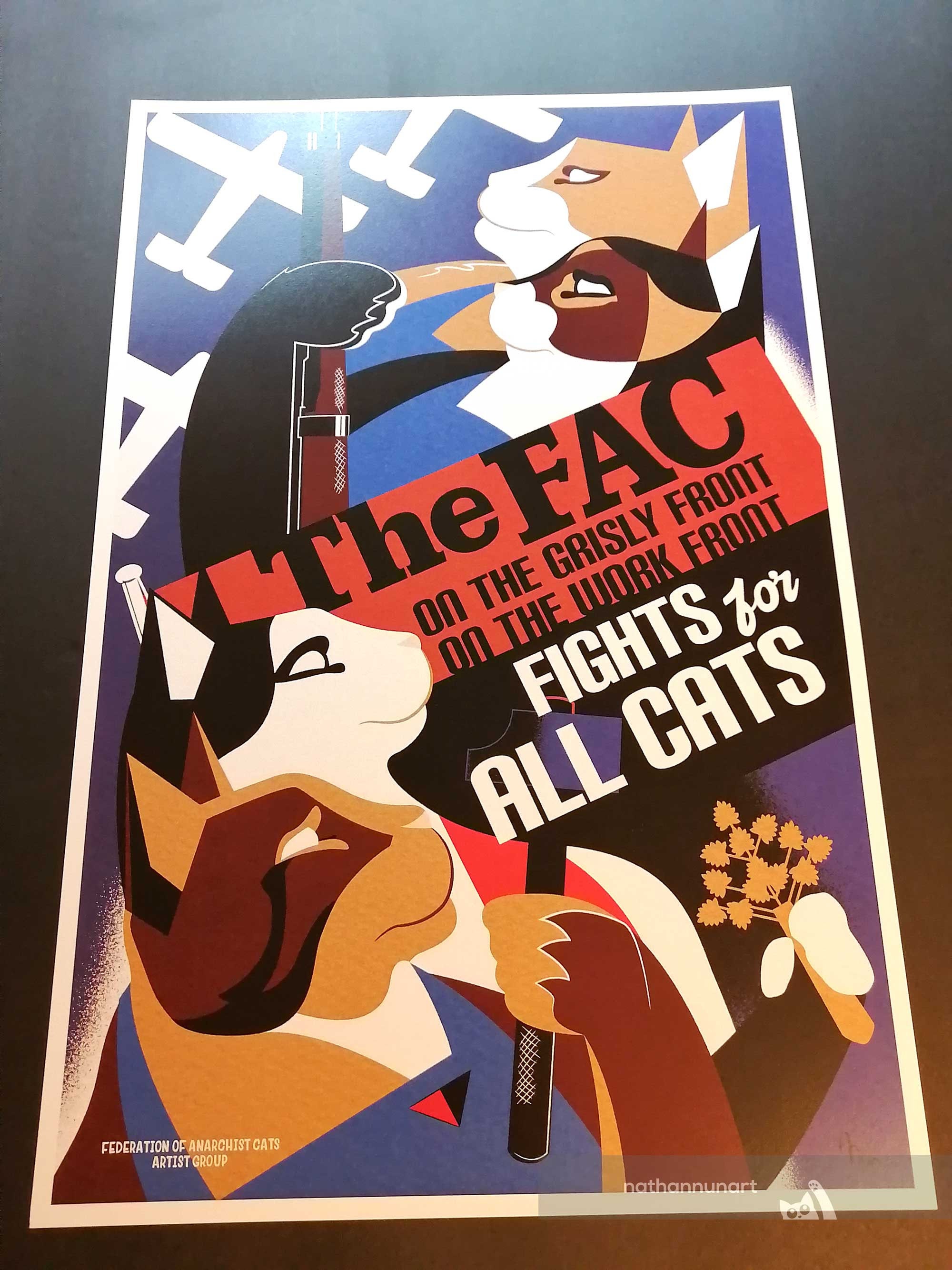 Soviet Cat Poster the FAC Fights for All Cats Federation - Etsy