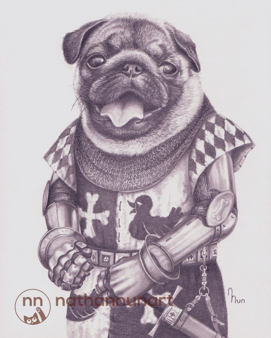 Pug Knight Dog in 14th Century Armor - Etsy