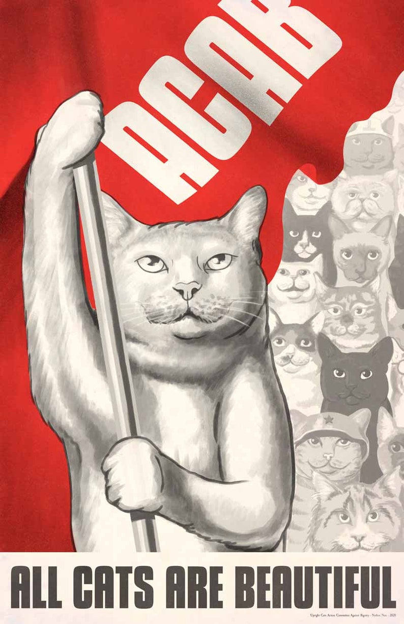 Soviet Cat Poster - All Cats Are Beautiful - Etsy