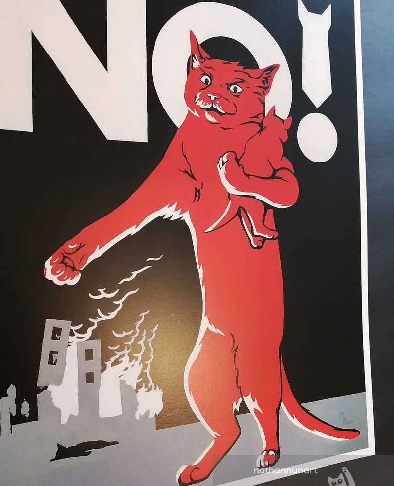 Soviet Cat Poster NO anti-war Poster - Etsy