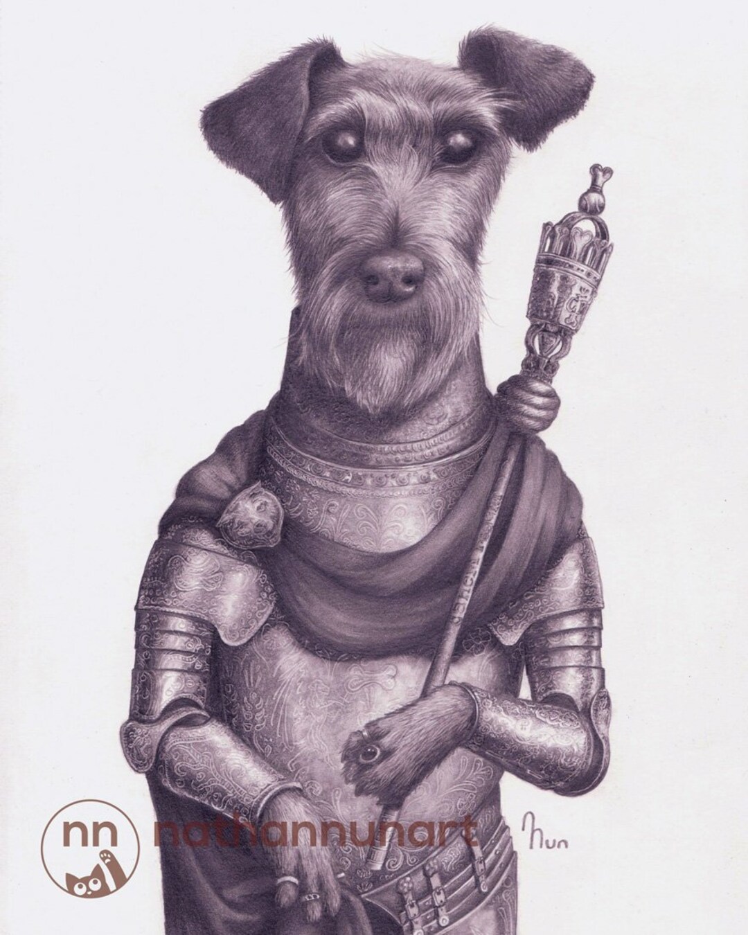 Terrier King - Dog in 16th Century Armor - Canem Regem - Etsy