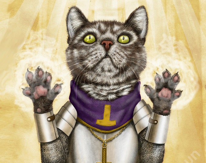 Fantasy Cat Hero Cleric Cat - Etsy