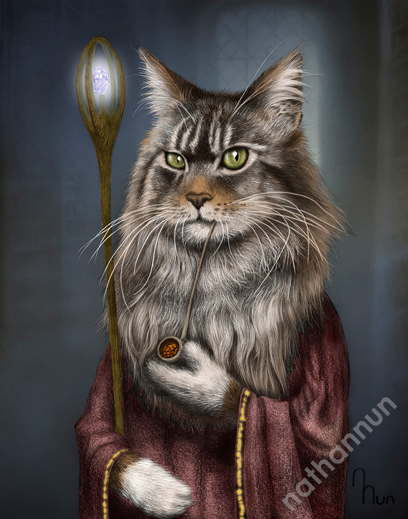 Fantasy Cat Hero - Wizard Cat - Etsy
