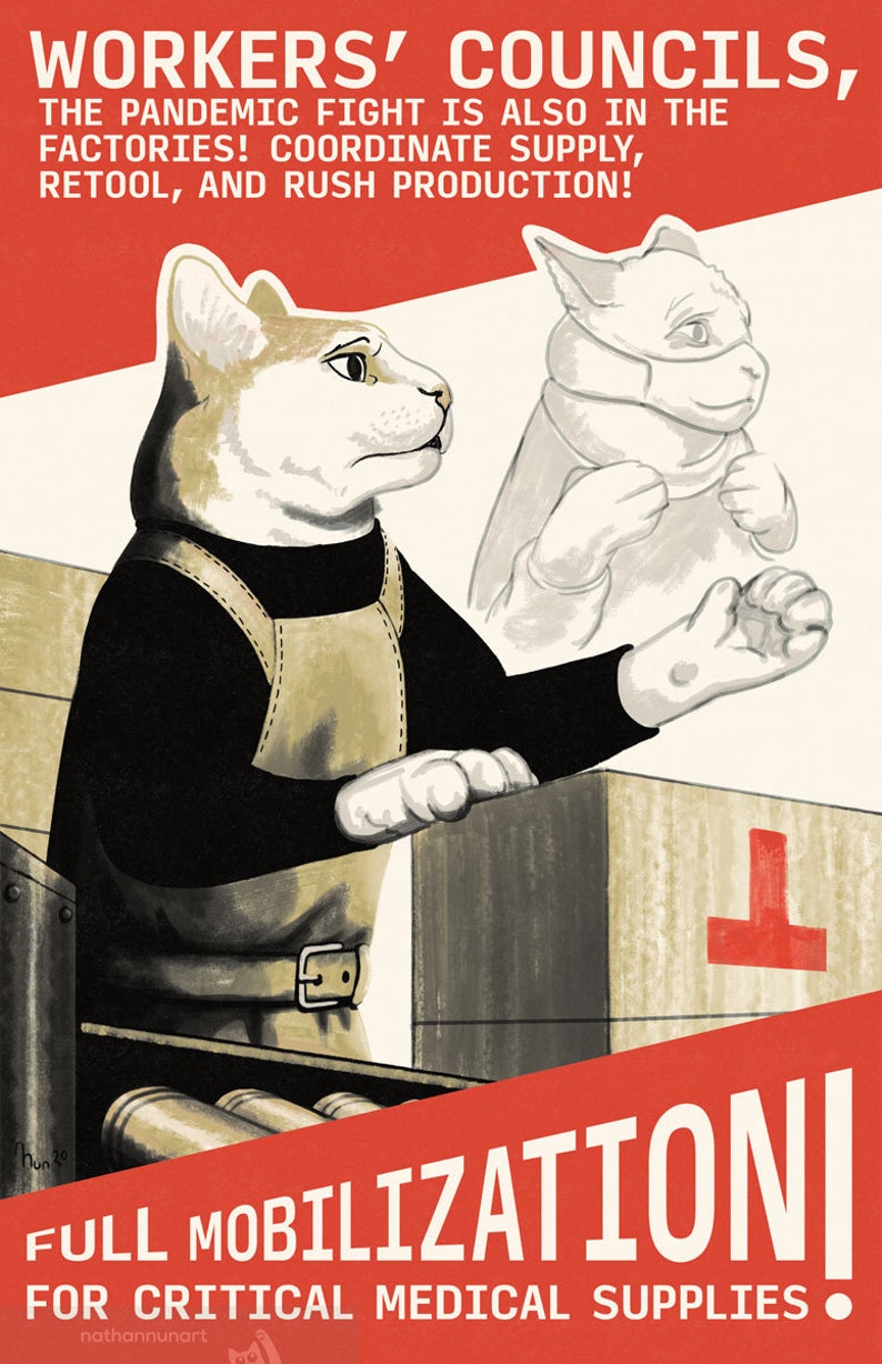 Soviet Cat Poster Full Mobilization for Critical Medical - Etsy