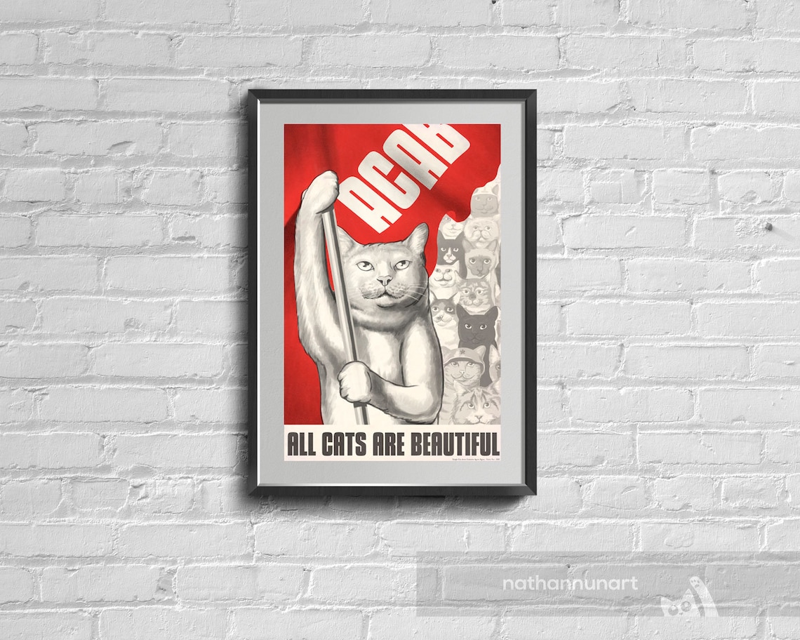 Soviet Cat Poster - All Cats Are Beautiful - Etsy