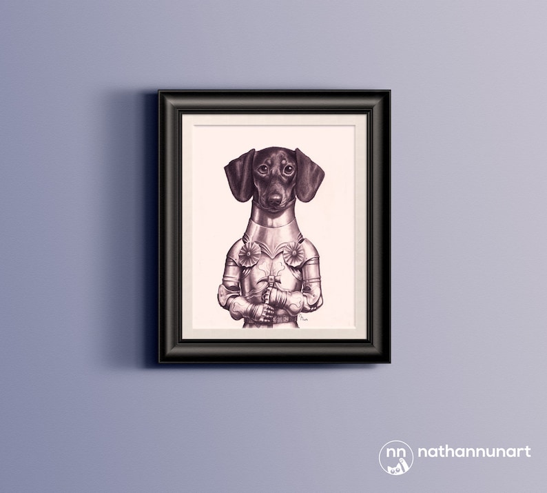 Dachshund Knight Dog in 15th Century Armor - Etsy