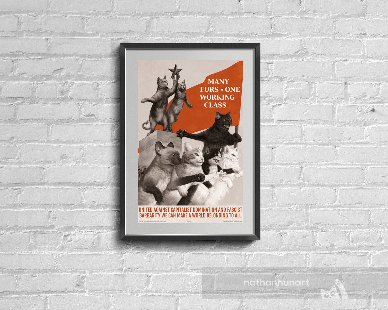 Soviet Cat Poster - Many Furs One Working Class - Etsy Canada