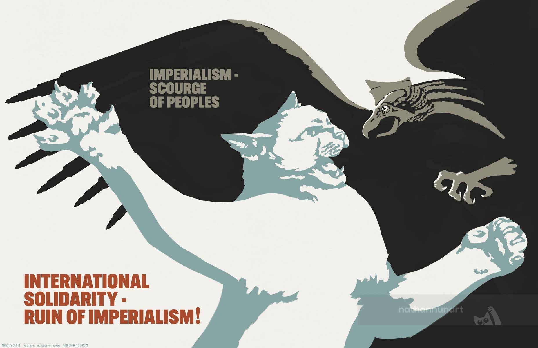 Soviet Cat Poster - Imperialism Scourge of Peoples - Etsy