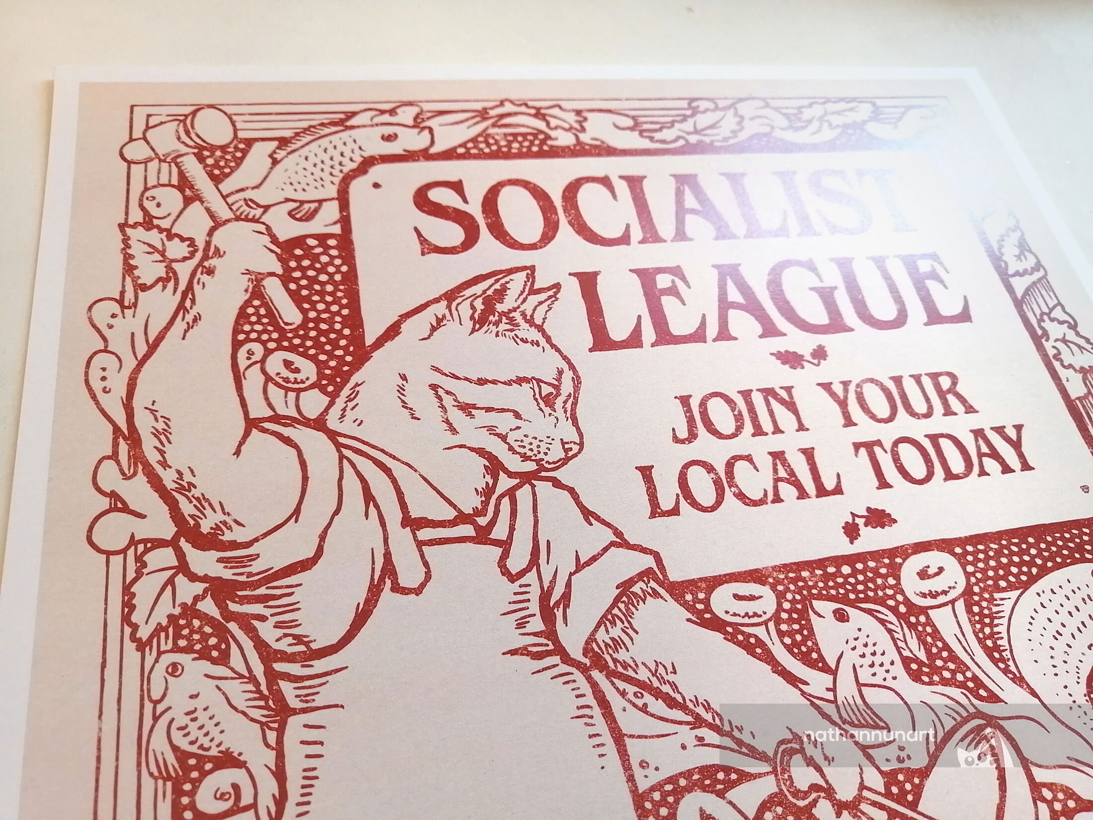 Soviet Cat Poster Socialist League - Etsy