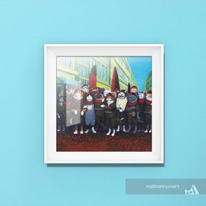 The Anarchist Militia - Cat Art Print - Etsy