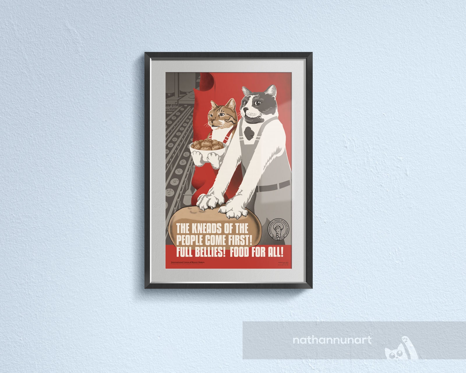 Soviet Cat Poster The Kneads of the People Come First | Etsy