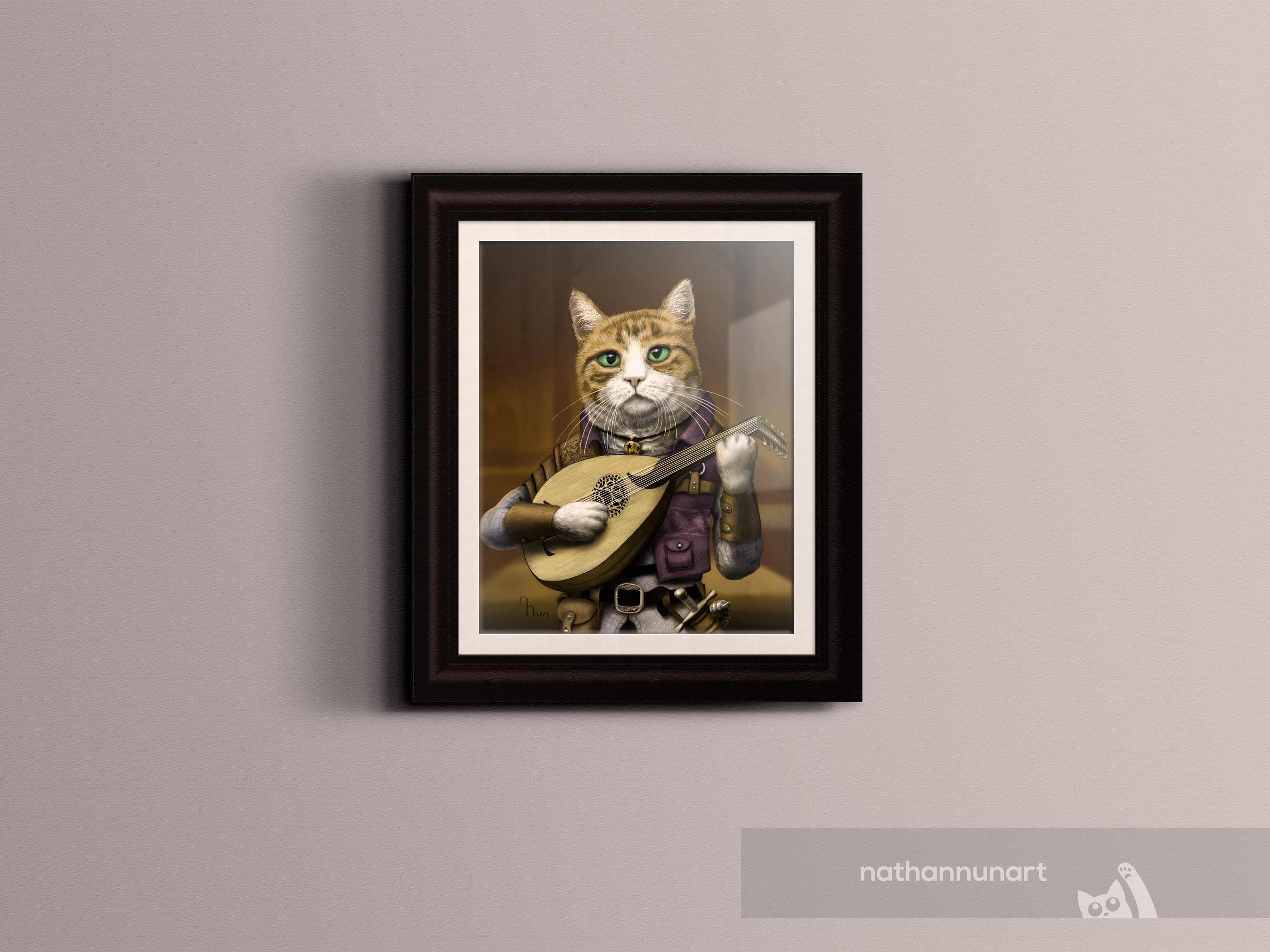 Fantasy Cat Hero - Bard Cat - Etsy Canada