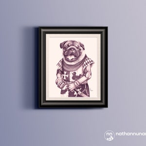 Pug Knight Dog in 14th Century Armor - Etsy Canada