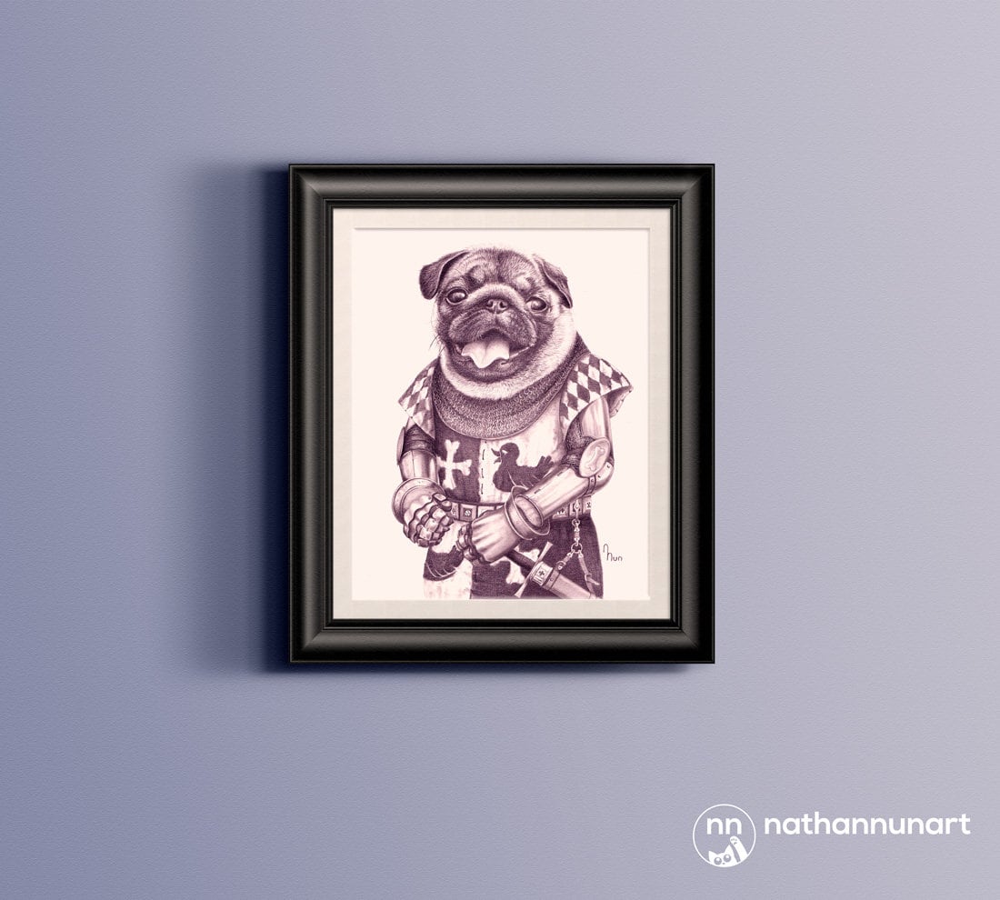 Pug Knight Dog in 14th Century Armor - Etsy Canada