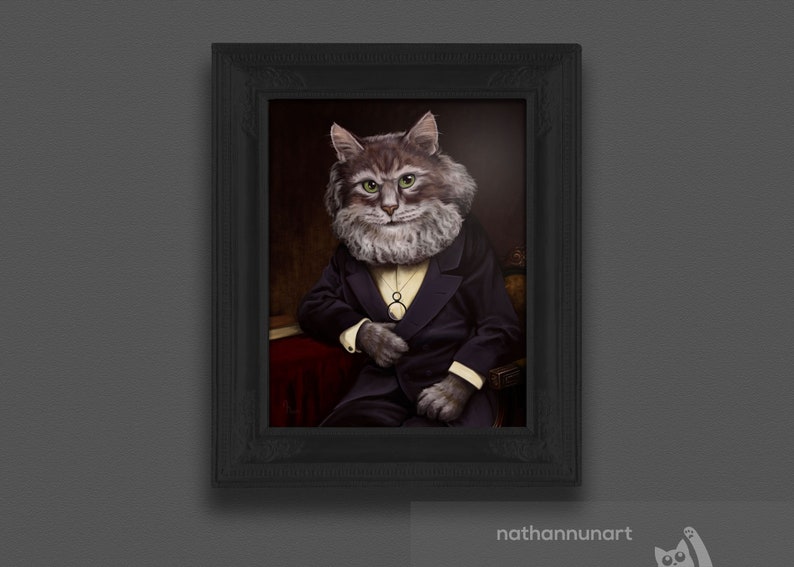 Marx as a Cat Portrait of Karl Manx | Etsy