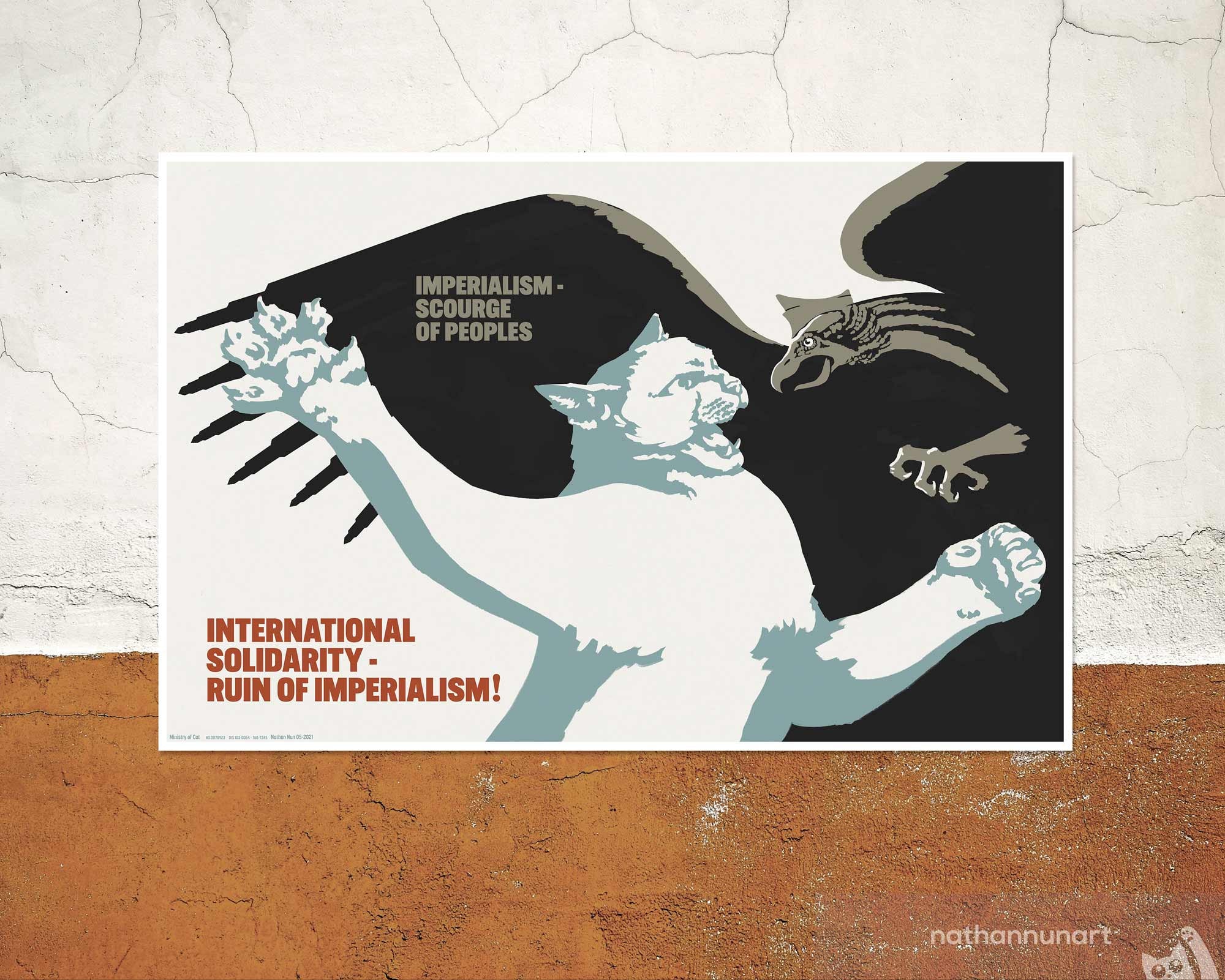 Soviet Cat Poster Imperialism Scourge of Peoples | Etsy