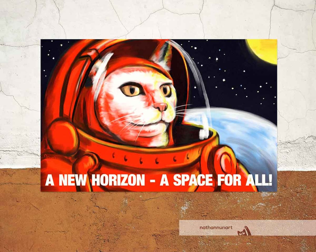 Soviet Cat Poster - A New Horizon Astronaut Cat - Etsy