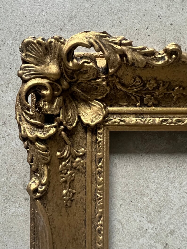 Swept 2 1/4” Antique Style Gold Frame - Any Size, Please Specify Exact ...