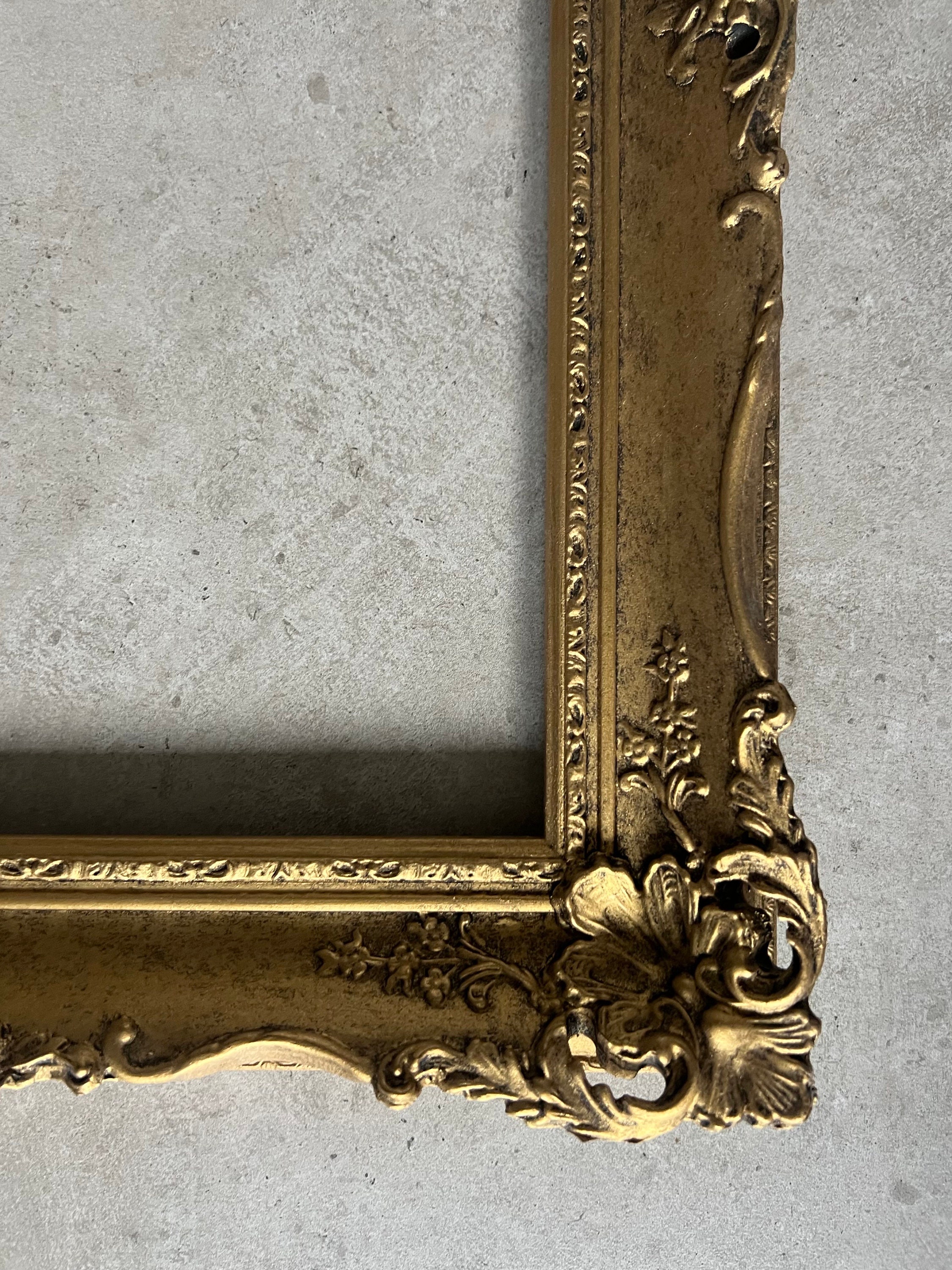 Swept 2 1/4” Antique Style Gold Frame - Any Size, Please Specify Exact ...