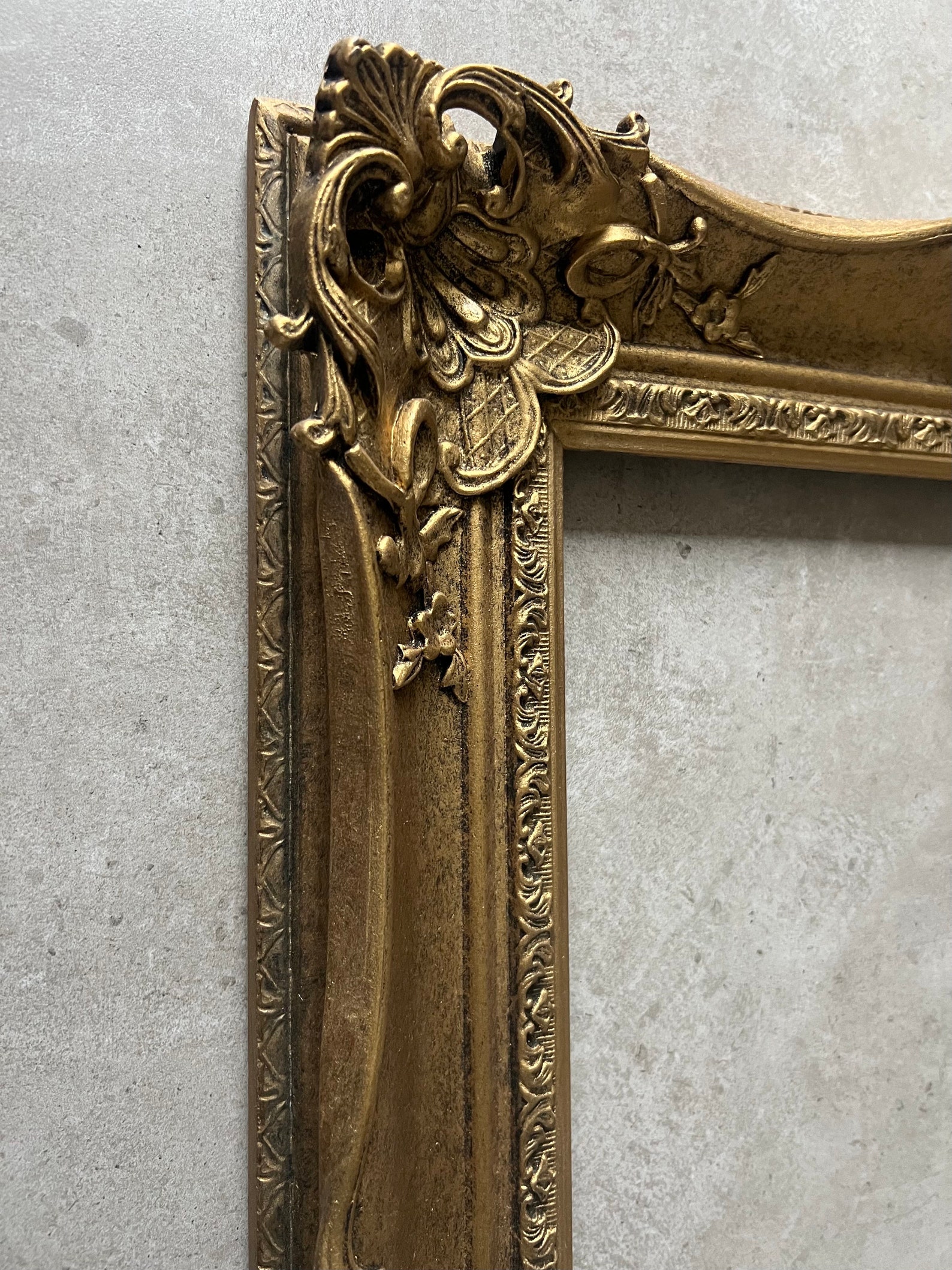 Swept 3” Antique Style Gold Frame (SR 2) - Any Size, Please Specify ...
