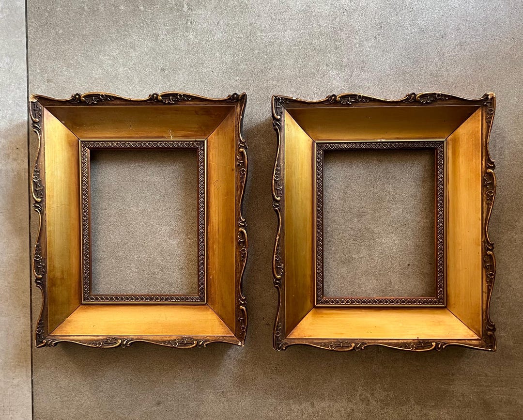 6.5 X 8.5 Pair of Gilt French Frames 1920s Decorative Frame / Gilt ...
