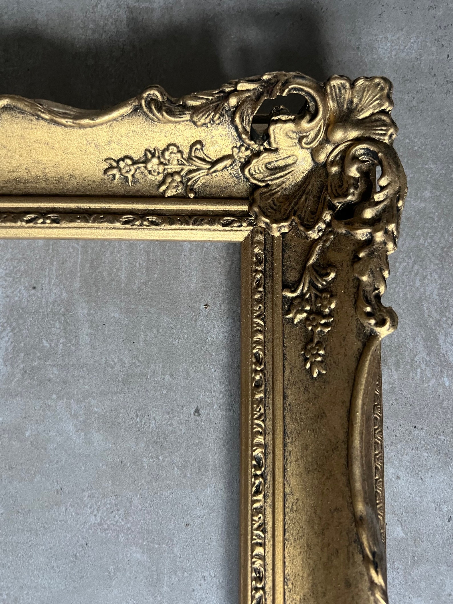 Swept 2 1/4” Antique Style Gold Frame - Any Size, Please Specify Exact ...