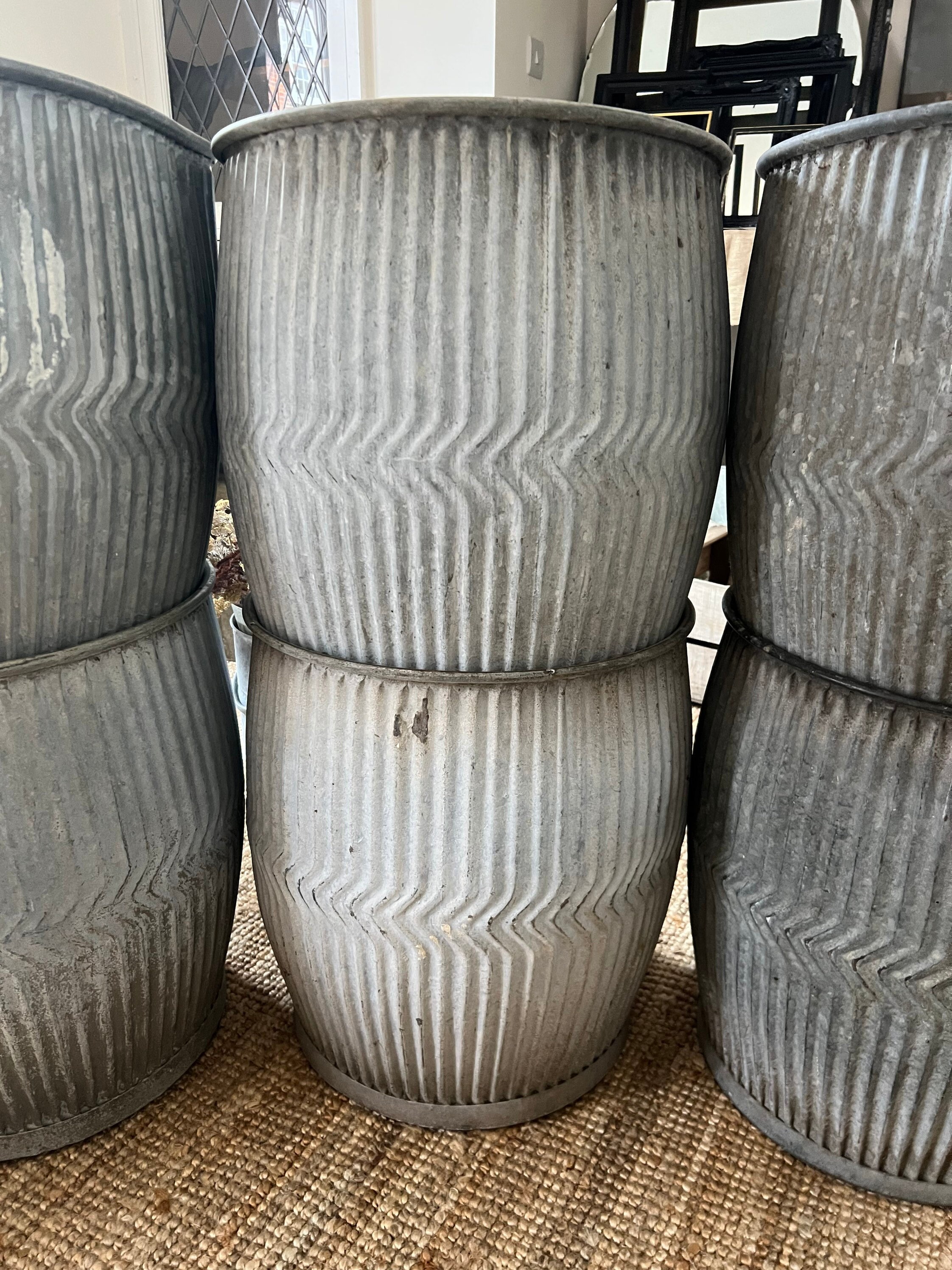 Good Condition Original Dolly Tub 1930s Galvanised Planter/ Olive Tree ...