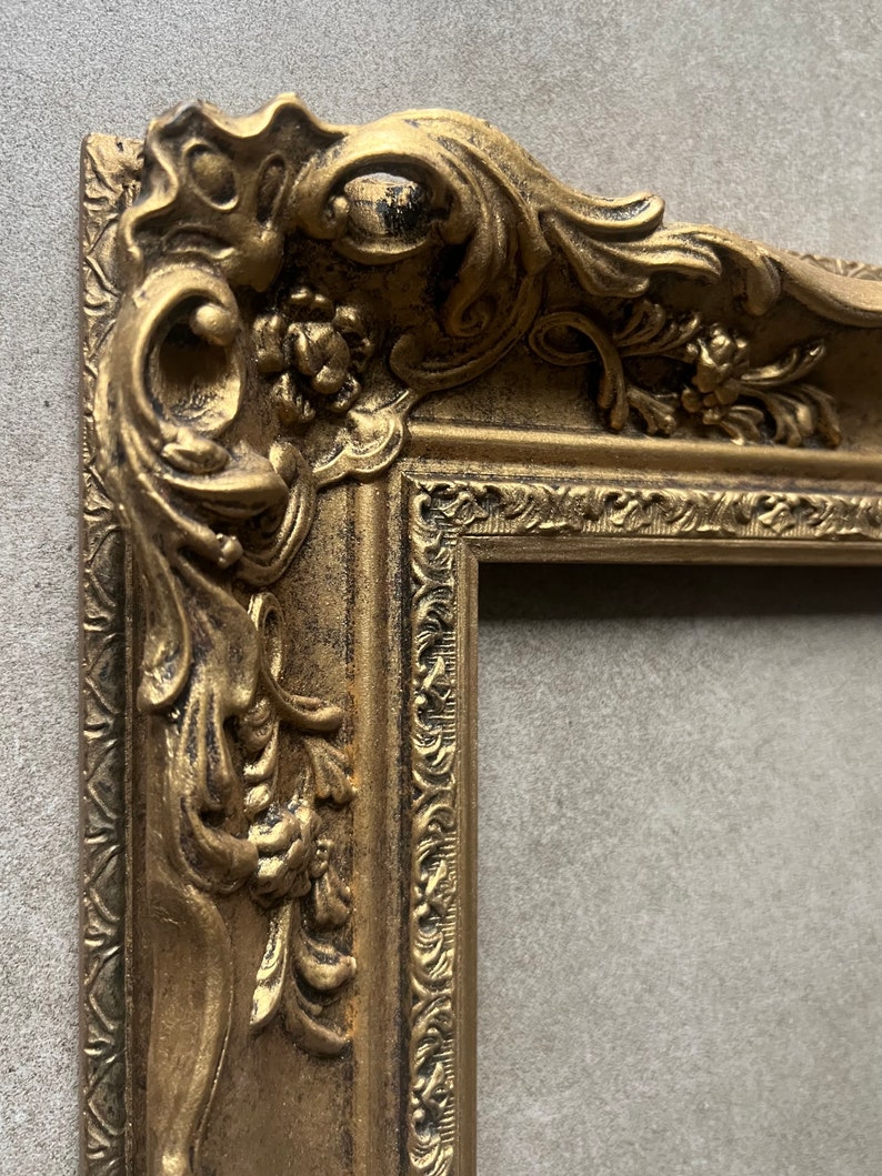 Swept Antique Style Gold Frame - Ornate Handmade Picture Frame - Etsy