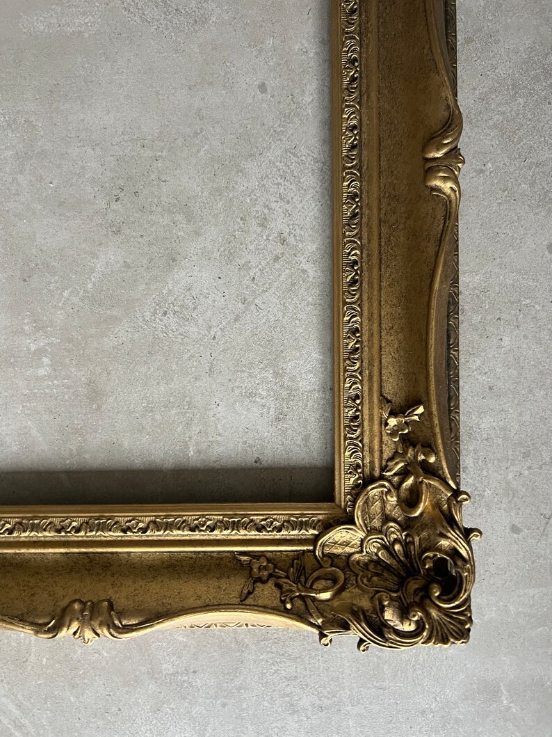 Swept 3” Antique Style Gold Frame (SR 2) - Any Size, Please Specify ...