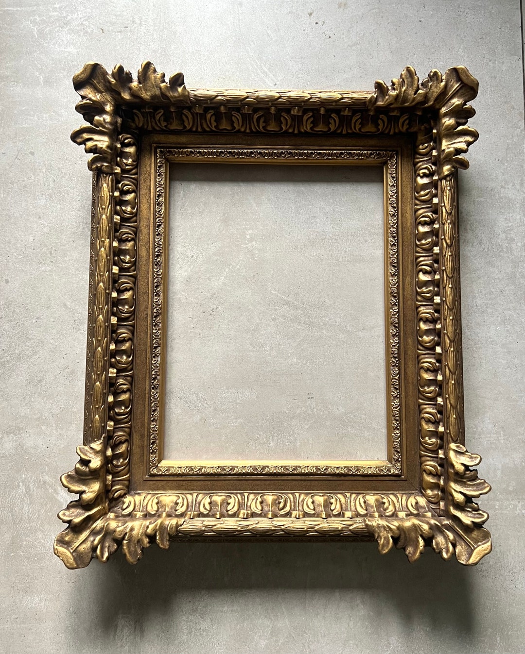 Baroque Antique Style Gold Frame / RP - 4” - Any Size Please Specify ...