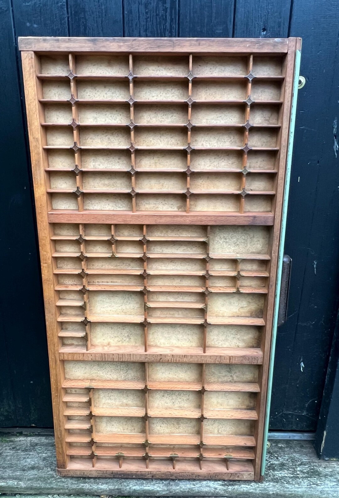 Vintage Printers Tray With Brass Inlets Vgc Irregular Compartments - Etsy