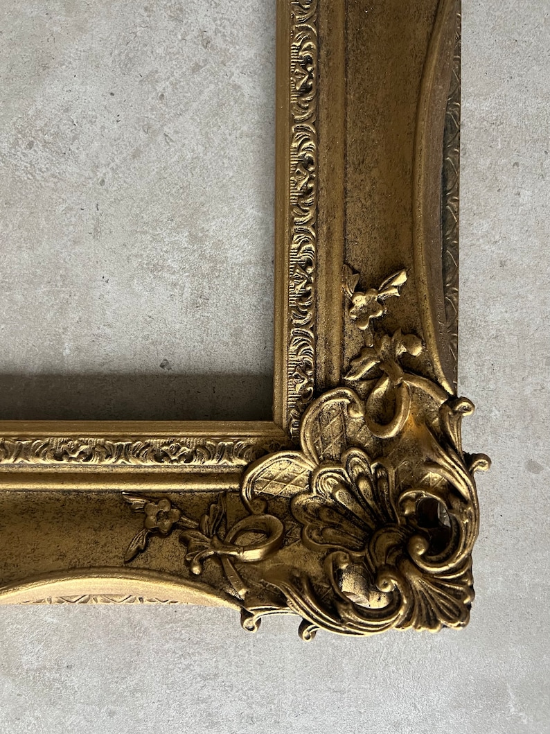 Swept 3” Antique Style Gold Frame (SR 2) - Any Size, Please Specify ...